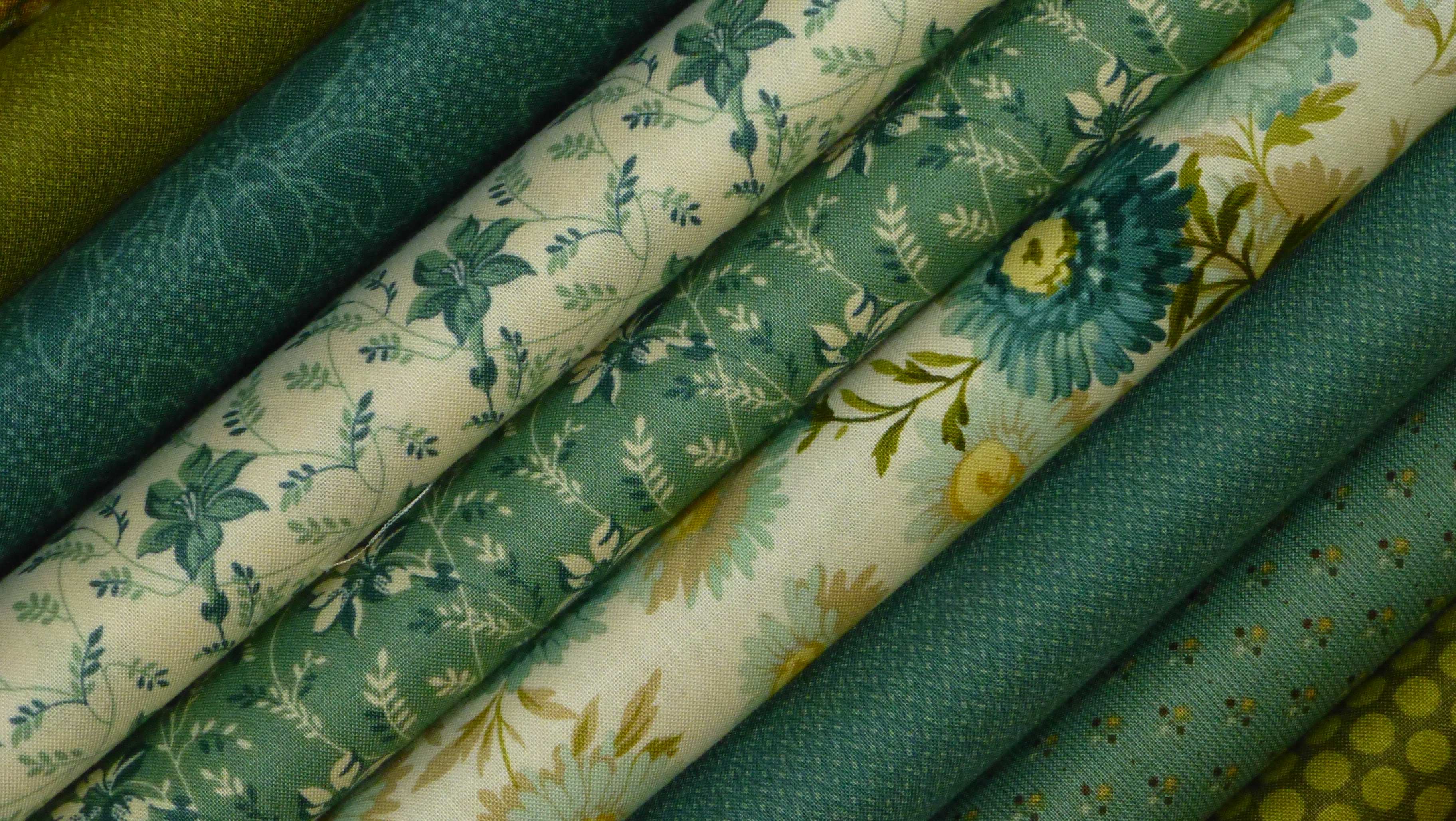 Tissu patchwork Makower Edyta Sitar Sequoia vert | Coq en Patch, spécialiste du patchwork DIY ...